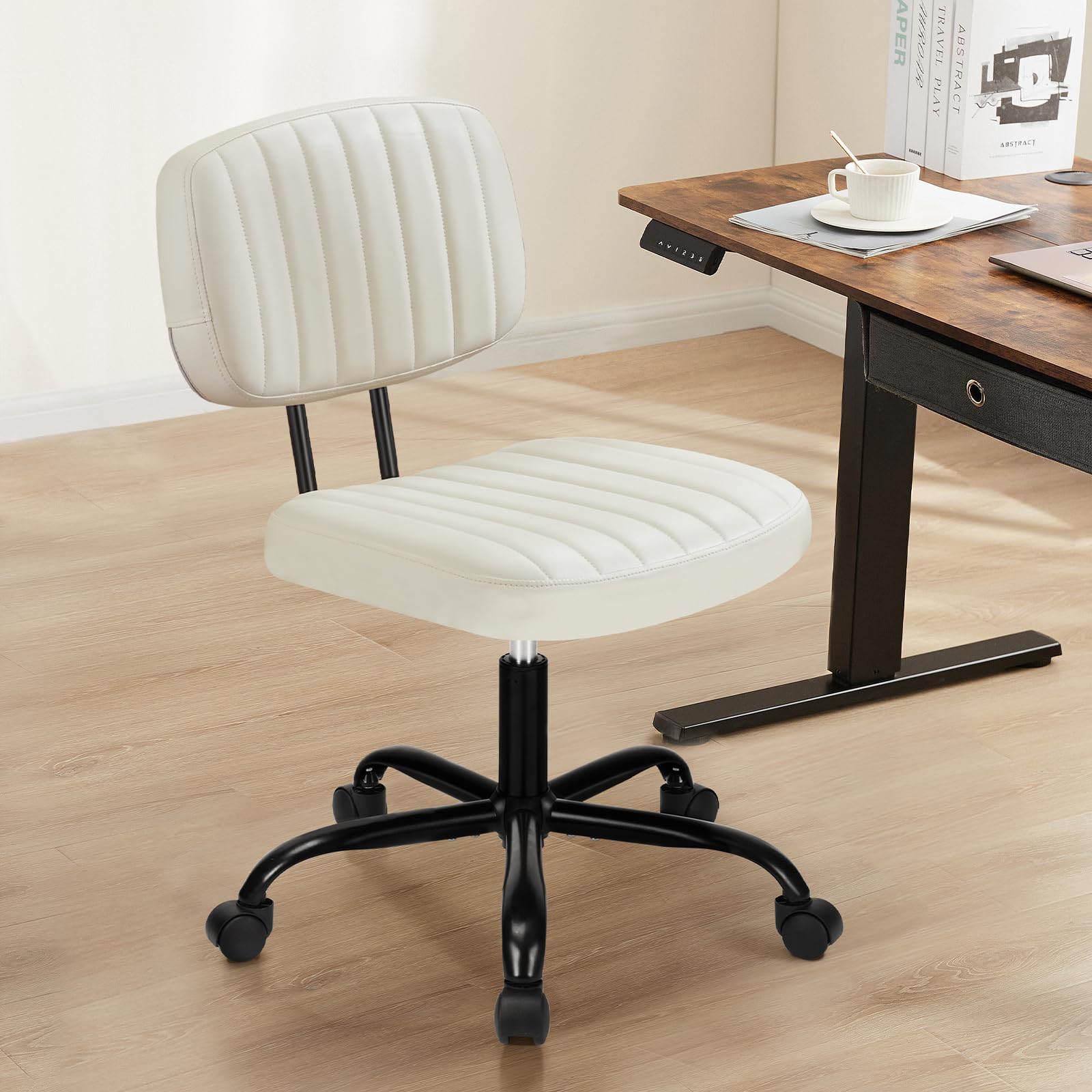 Mua Sweetcrispy Small Office Computer Desk Chair with Wheels and Lumbar ...