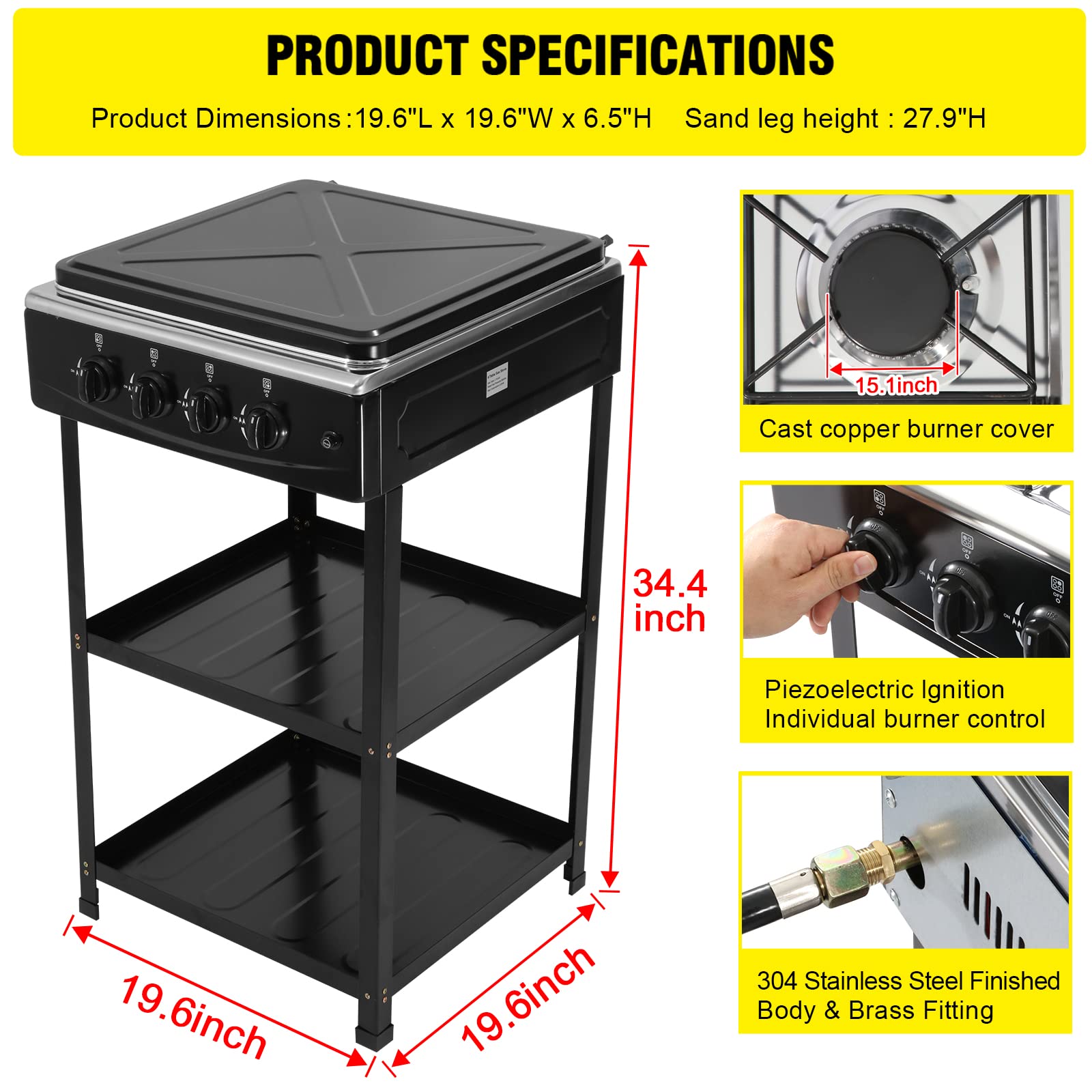 Mua forimo Propane Gas Stove 4 Burner Propane Burner with Support Leg ...