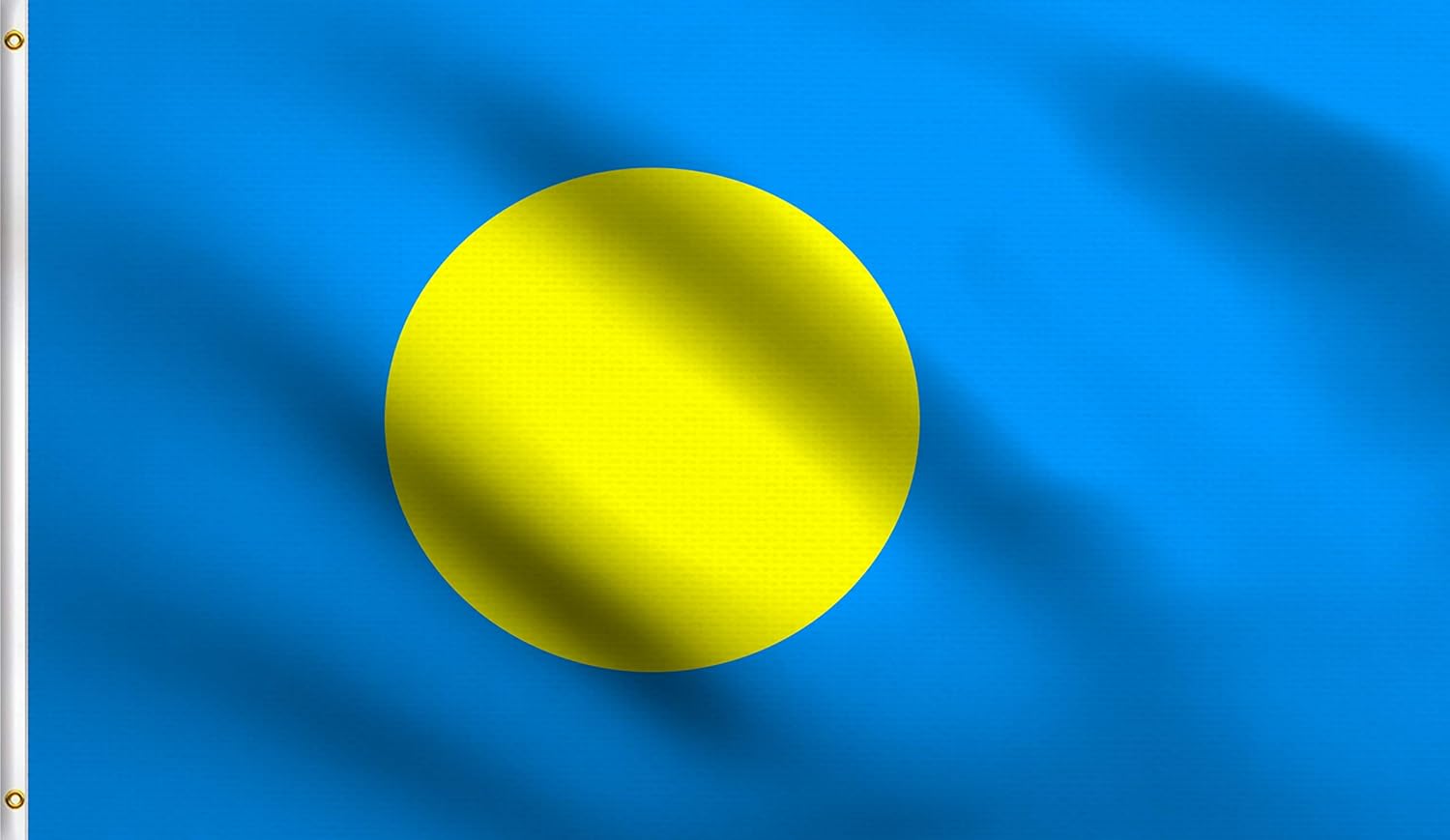 Amazon.com : DMSE Palau Palauan Flag 3X5 Ft Foot 100% Polyester 100D ...