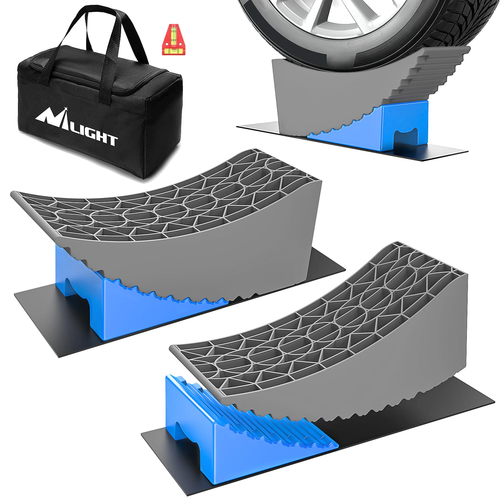 Nilight Camper Leveling Blocks 6 Inch, RV Wheel levelers for Single ...