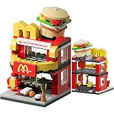 Amazon.com: BYDEAS Building Block Mini City Coffee House Playset ...