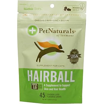 Amazon.com : Pet Naturals Hairball (45 count) : Cat Hairball Remedies ...