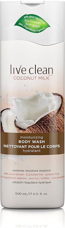 Live Clean Coconut Milk Moisturizing Body Wash, 500 mL: Amazon.ca: Beauty