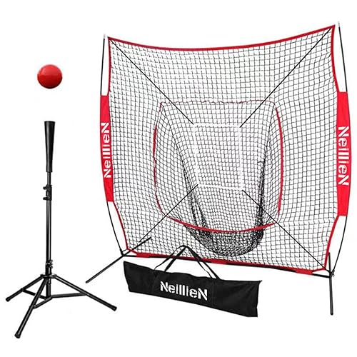 NeillieN 7'×7' Baseball Softball Practice Net w/Strike Zone Hitting ...
