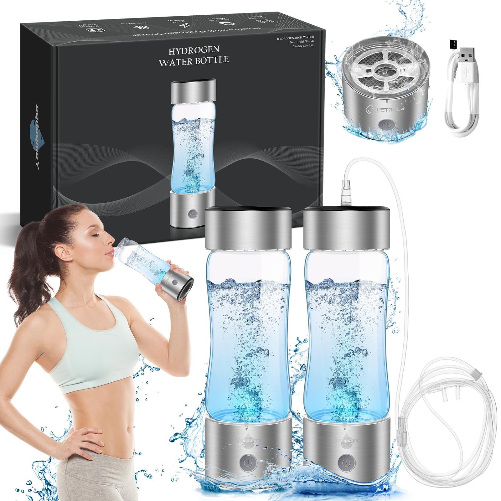 Hydrogen Water Bottle, Hydrogen Water Bottle Generator with SPE PEM ...