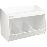 TrippNT 50065 White PVC Plastic Lab Storage Bin with 4 Fixed ...