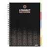 Vabe UK A4 Translucent Project Notebook - 5 Dividers - 200 Pages ( 100 ...