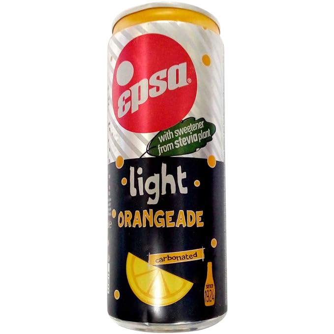 Epsa Carbonated Soft Drink - Light Orangeade, 232ml Tin: Amazon.in