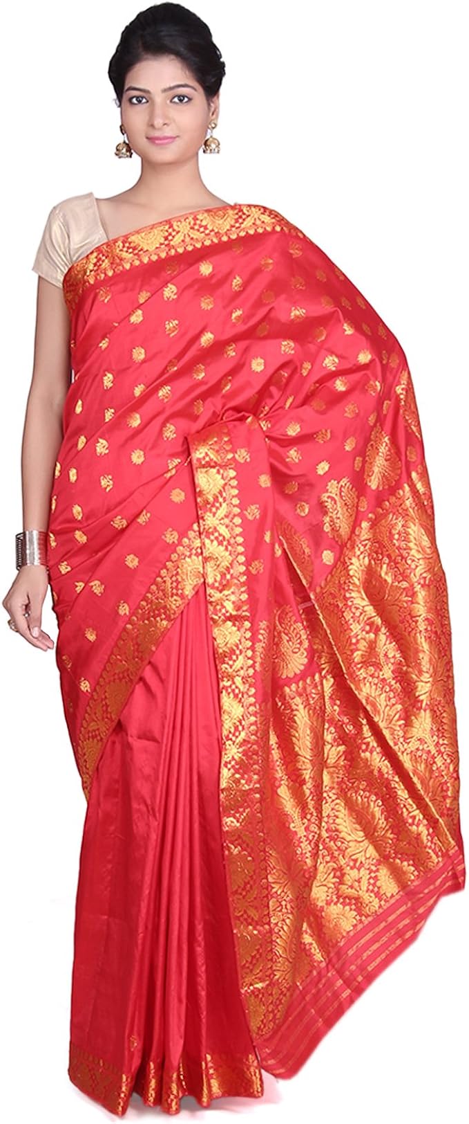 Amazon.com: Indian Artizans Sindoori Assamese Silk Saree: Clothing