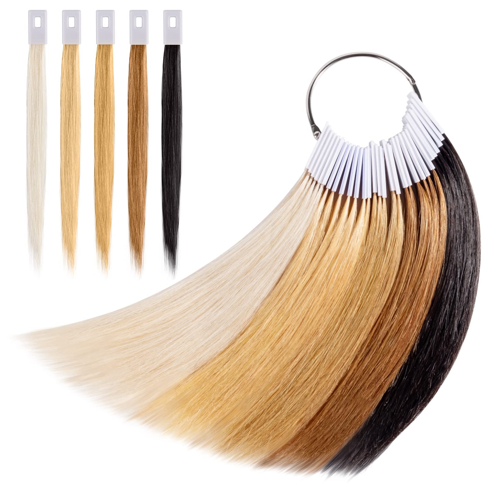 Mua Noverlife 30PCS Pure Human Hair Color Swatches, Natural Hair ...
