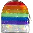 Amazon.com: YRU Transparent Rainbow & Silver Holographic Pride Unisex ...