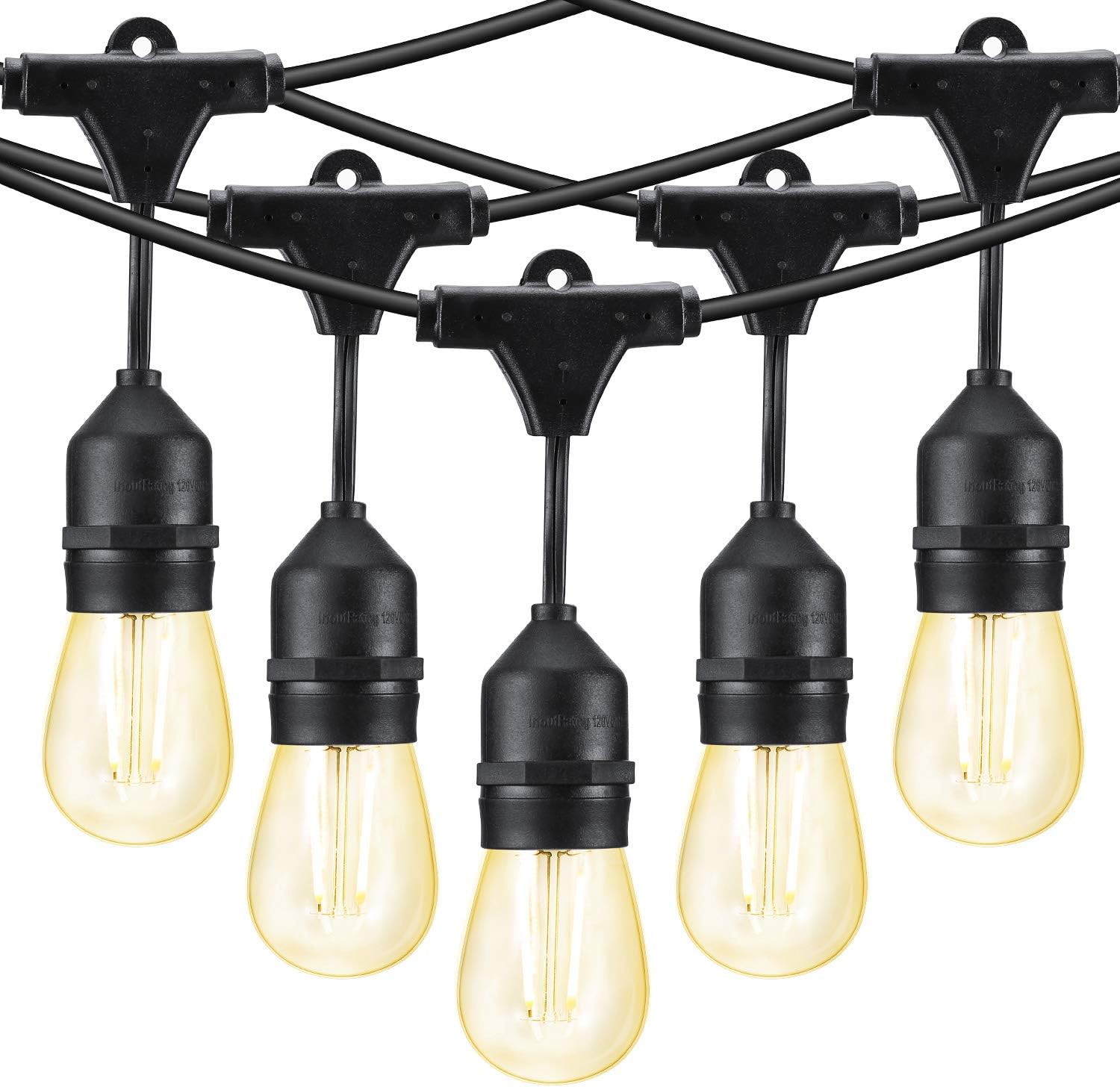 Joomer LED Outdoor String Lights Commercial Grade Edison Vintage LED ...