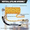 FHFallArrest 50ft Vertical Lifeline Assembly with Shock Absorber,Fall ...