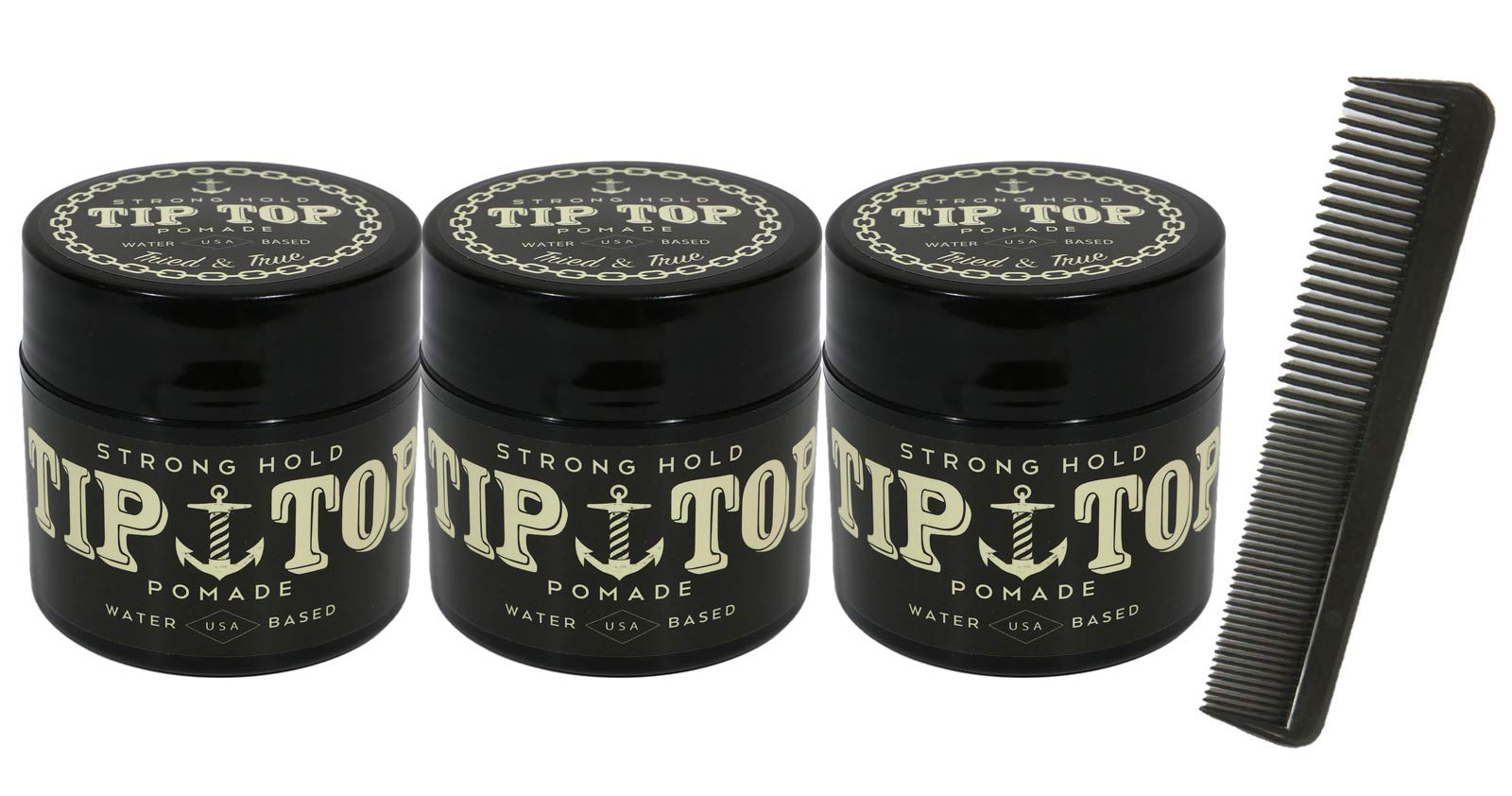 Amazon.com : Tip Top Matte Water Based Strong Hold Pomade 4.25oz Pack ...