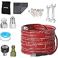 Amazon.com: Pressure Washer Cleaning Kit Sewer Jetter Kit for 1/4 Inch NPT Corner Max Working ...