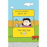 Amazon.com: Peanuts: Classic - Lucy's Psychiatric Help Wall Poster, 34L ...