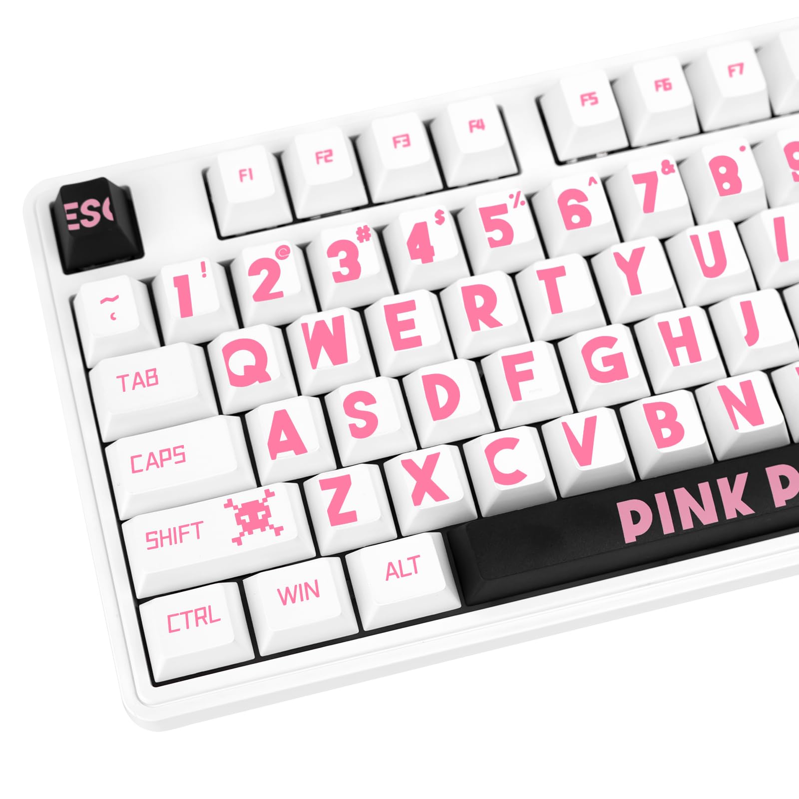 Mua 129 Keys Pink Large Letter Keycaps, PBT Keycaps Custom Cherry ...