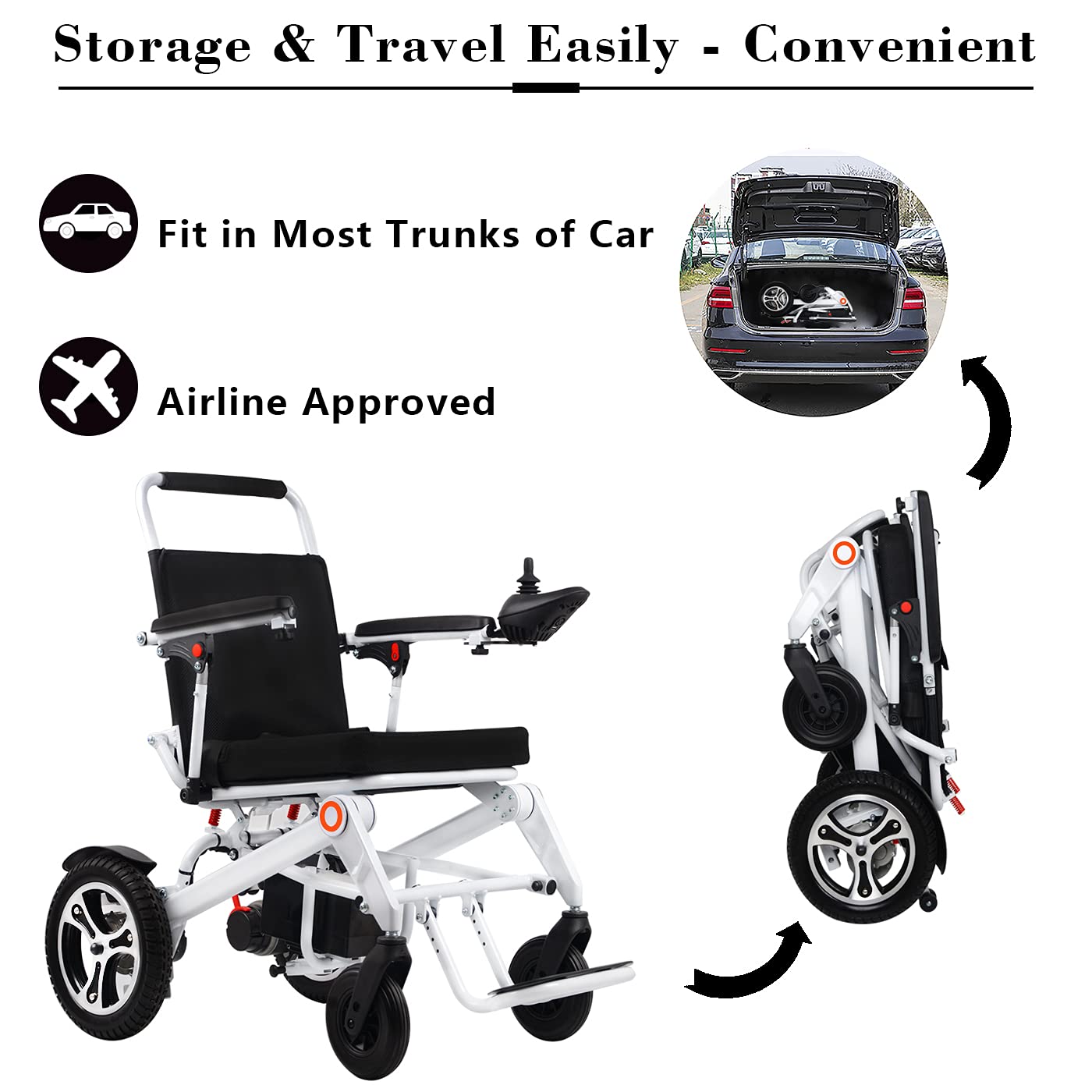 Mua WISGING 18.5" Wide Seat Folding Electric Wheelchair, Super Ultra ...