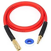 Amazon.com: FYPower Air Compressor Whip Hose 3/8 Inch x 6 Feet Lead in ...