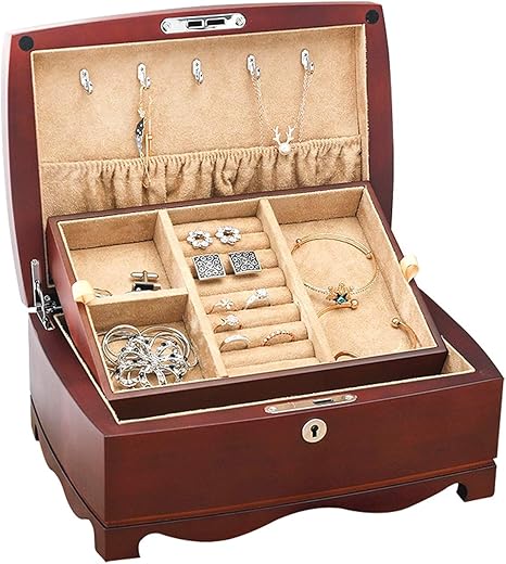 Jewellry box Jewelry Box Solid Wood Jewelry Organizer Case Accessories ...