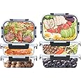 Amazon.com: GULFLIN 6 Pack Glass Meal Prep Containers, Food Storage Containers, Airtight Bento ...