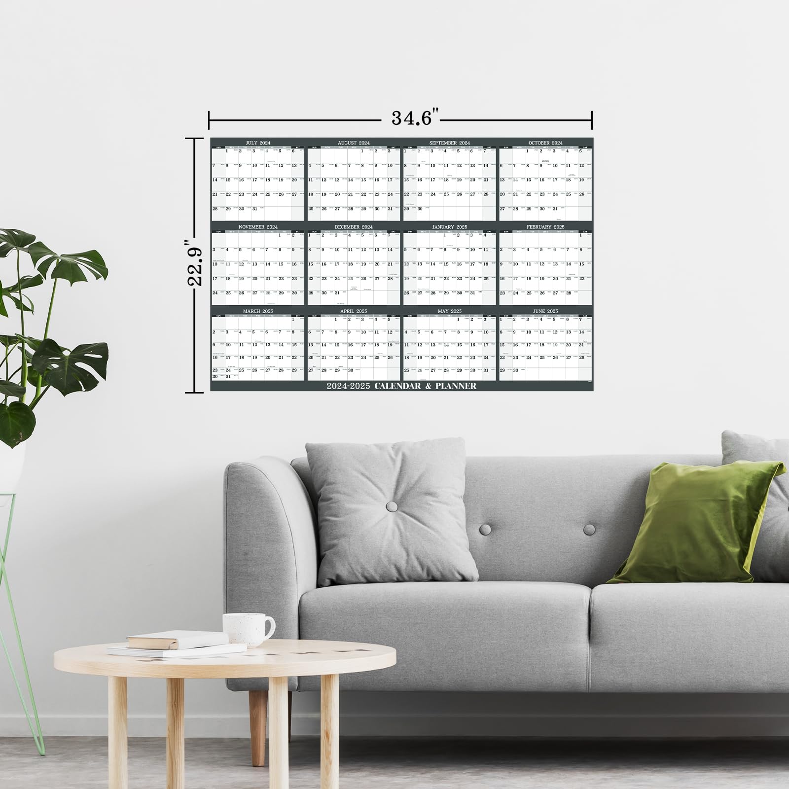 Mua 2024-2025 Dry Erase Calendar - 2024-2025 Yearly Wall Calendar, JUL ...