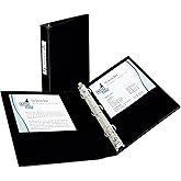 Avery Mini Durable Binder for 5.5 x 8.5 Inch Pages, 2-Inch Round Ring, Black, 1 Binder (27554 ...