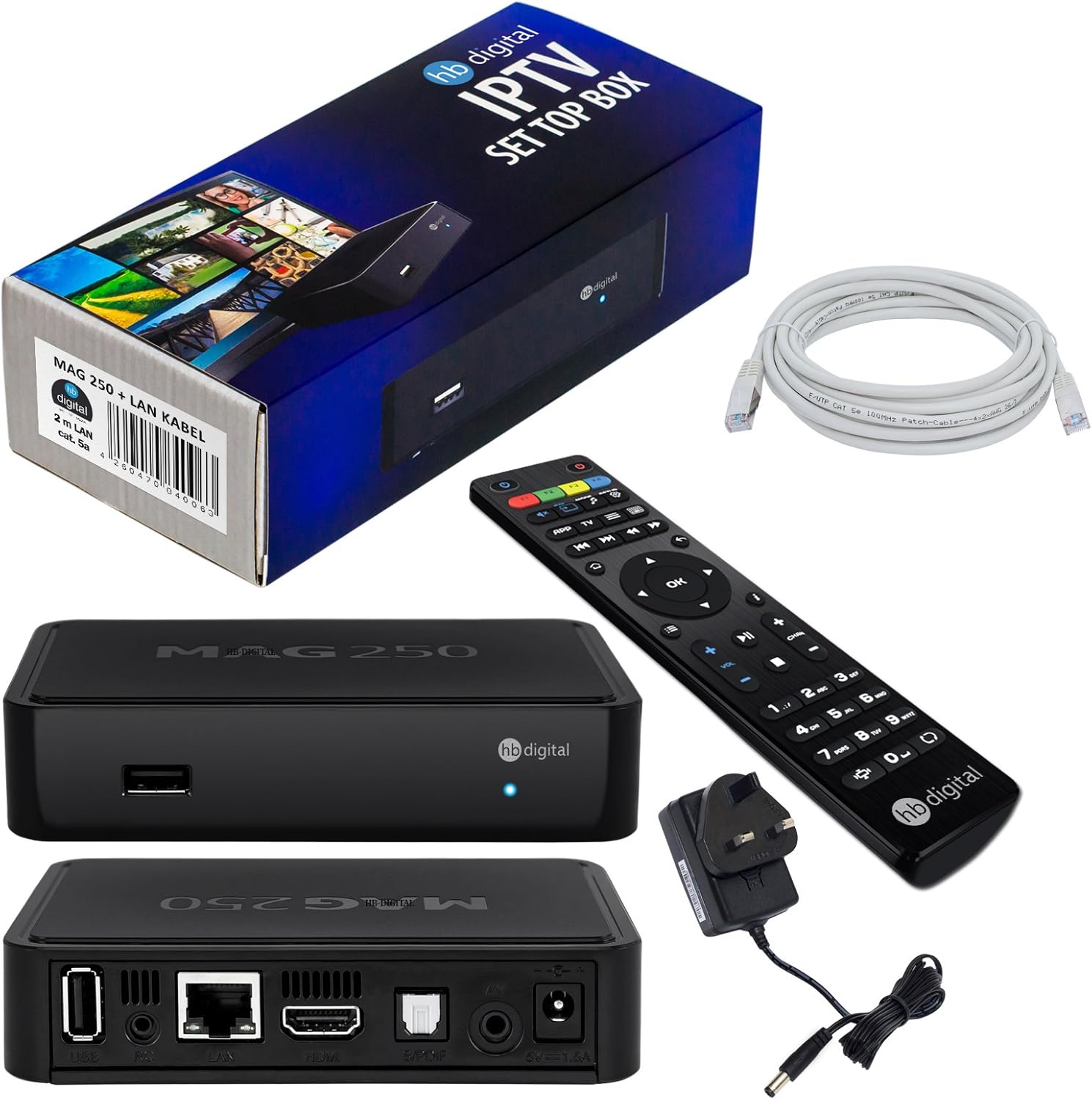 MAG 250 Original HB-DIGITAL IPTV SET TOP BOX Multimedia: Amazon.co.uk ...