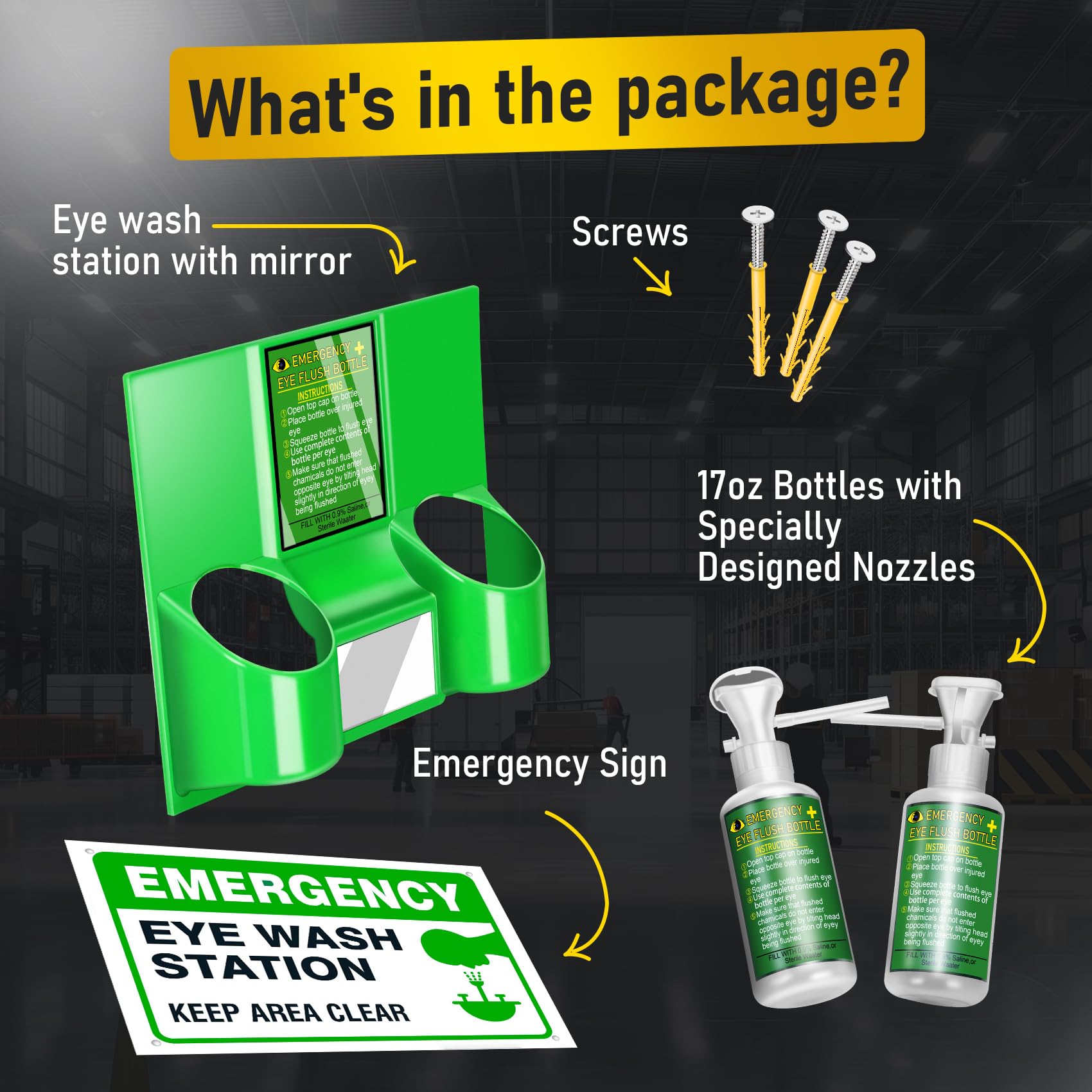 Mua Magula 17oz*2 Portable Eye Wash Station OSHA-Approved,BPA Free ...