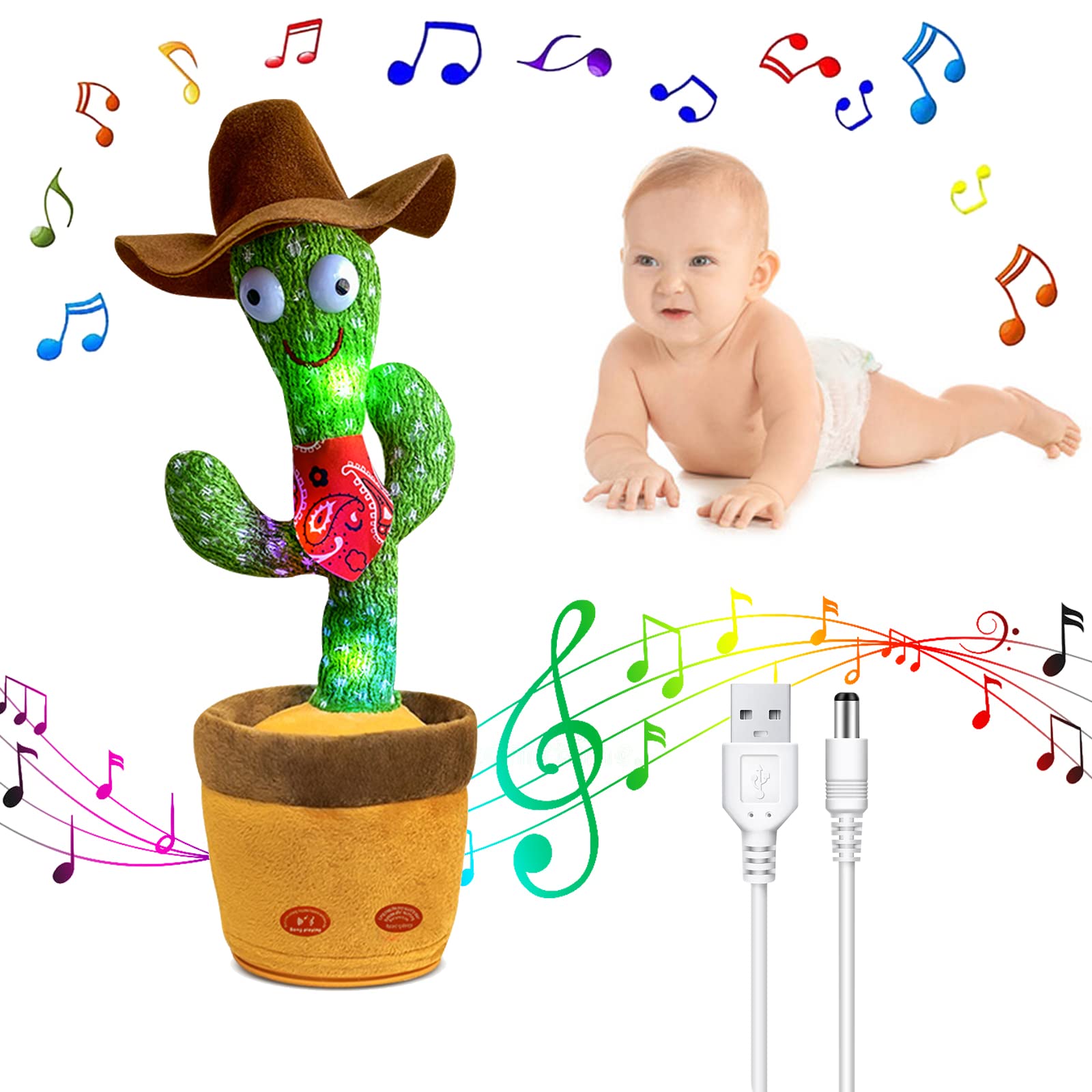 UMIKOOL DIRECT Dancing Cactus Repeats What You Say, Talking Sunny The ...