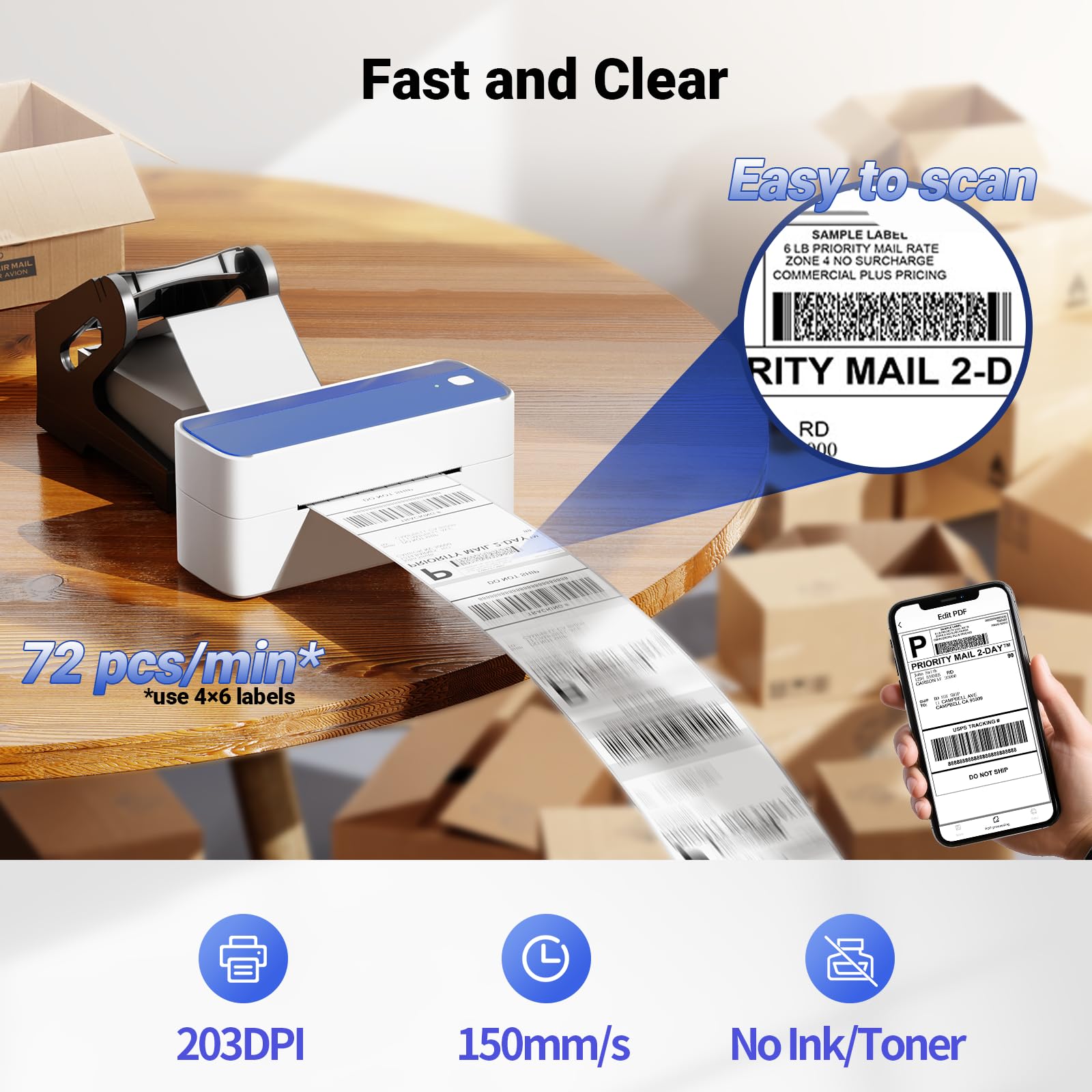 Mua Itari Bluetooth Thermal Label Printer - 241BT 4X6 Shipping Label ...