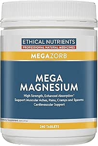 Ethical Nutrients MEGAZORB Mega Magnesium 240 Tablets: Amazon.com.au ...