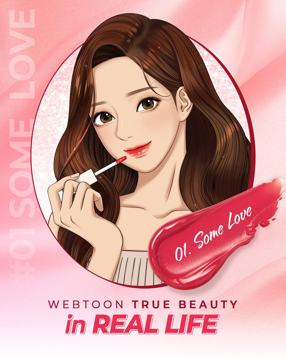 Mua AMTS Webtoon True Beauty - 01 Some Love | Pink Lip Tint Stain ...