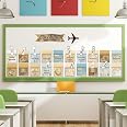 Amazon.com: 82 Piece Travel The Map Class Jobs Bulletin Board Travel ...