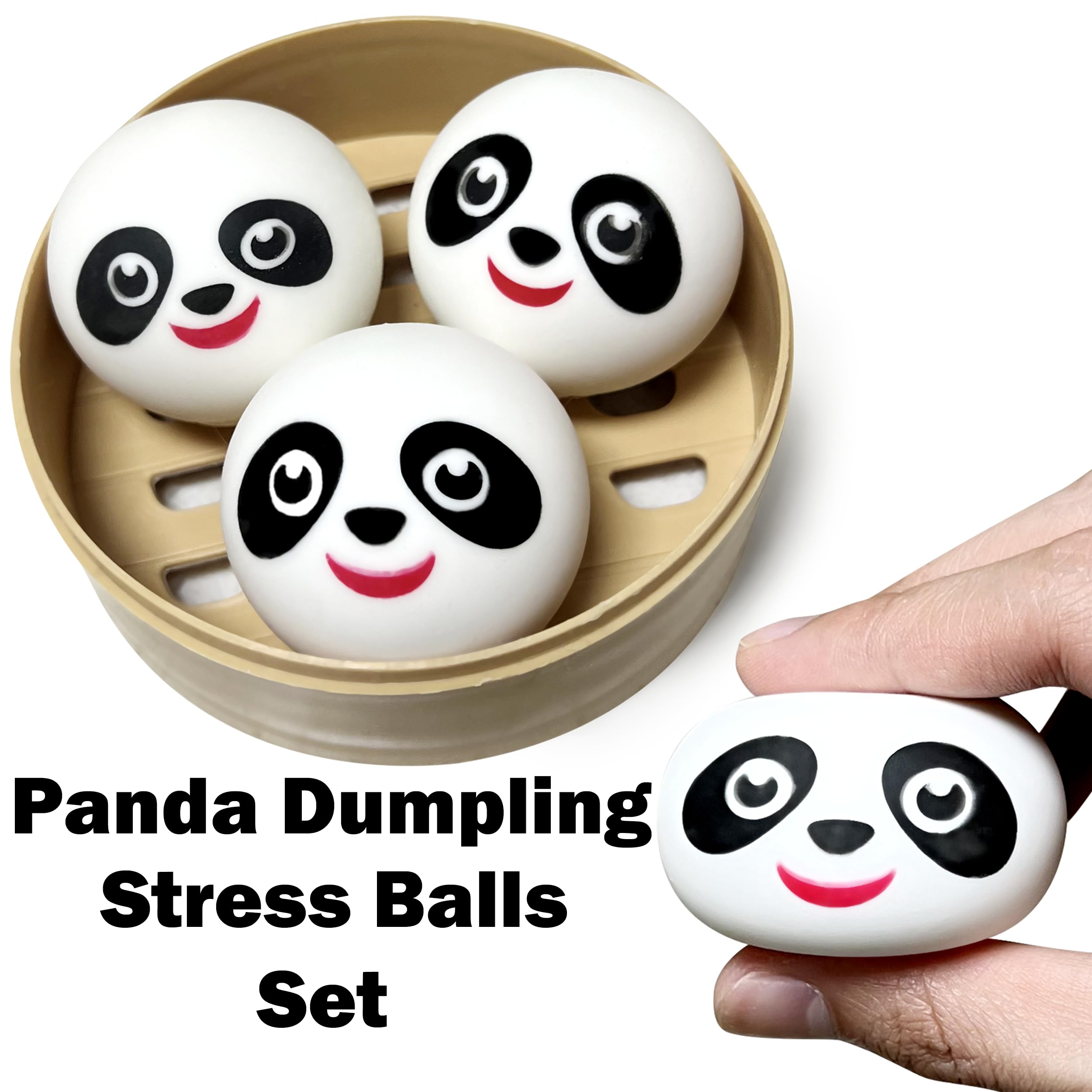 Mua Mini Panda Dumpling Fidget Toys Stress Balls for Kids and Adults (3 ...