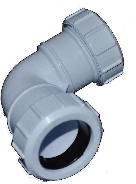Compression 40mm Waste Pipe 90 Degree Bend: Amazon.co.uk: DIY & Tools
