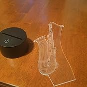 Amazon.com: 3D LED Night Light - Saxophone Light - 3D LED Lamp - 7 ...