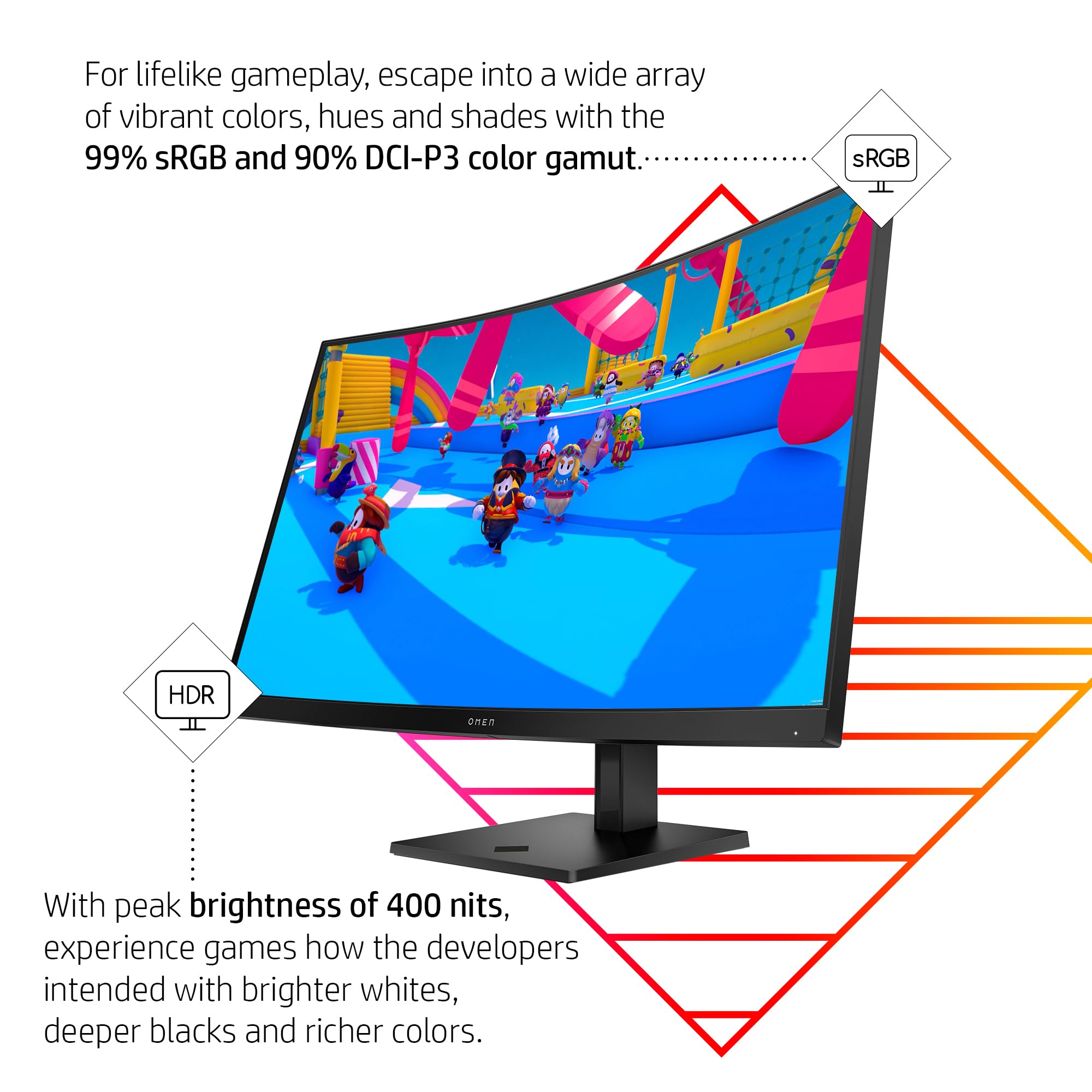 Mua OMEN 32c QHD 165Hz Curved Gaming Monitor, QHD Display (2560 x 1440 ...