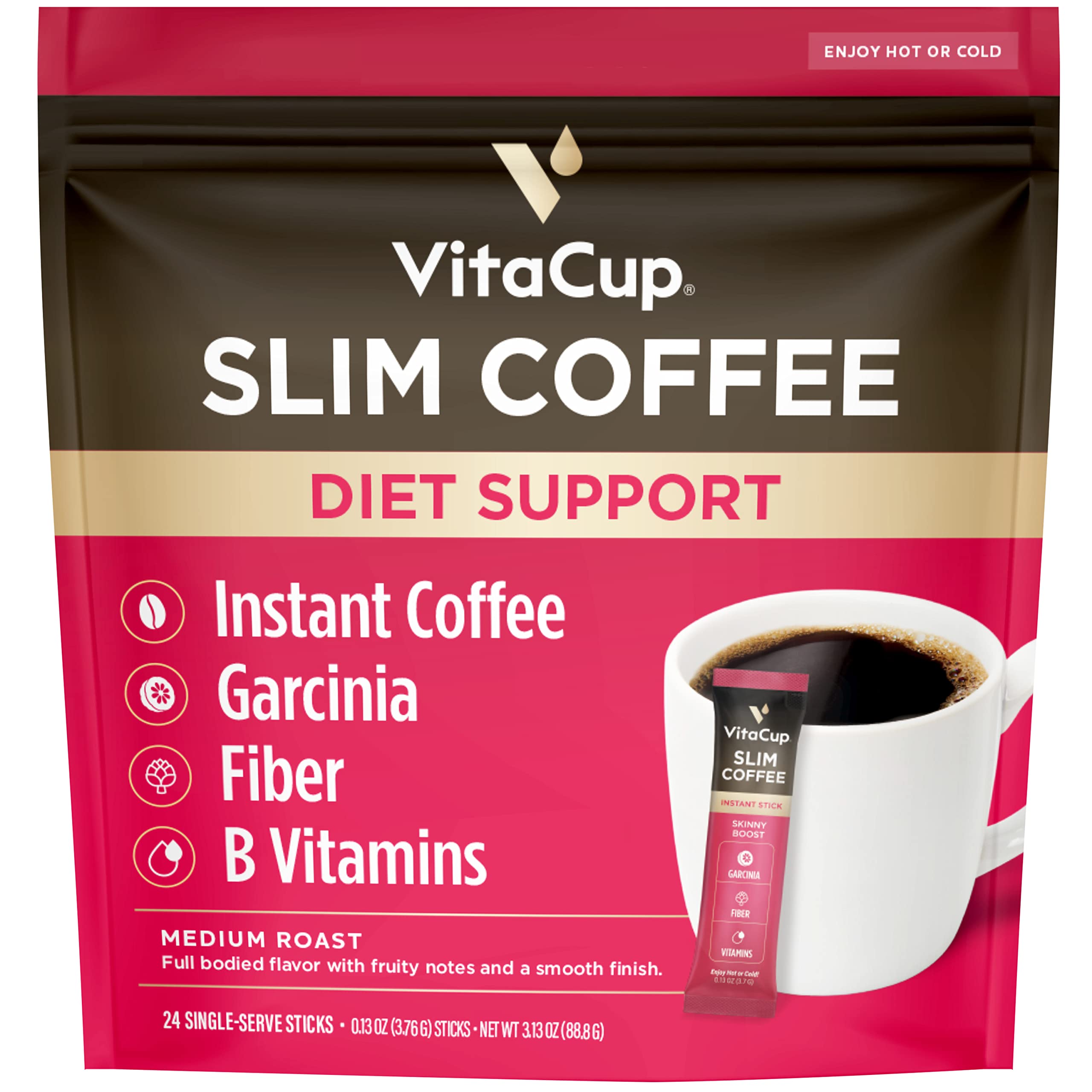 Mua VitaCup Slim Instant Coffee Packets, with Garcinia, Fiber, B ...