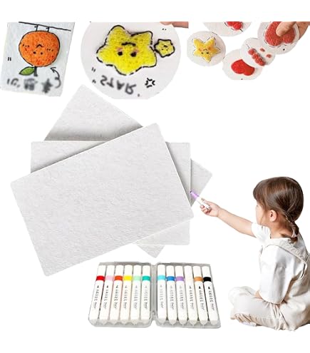 Puffy Paint Magic Paper - 30-Piece 3D Drawing Sponge Set For DIY Art ...