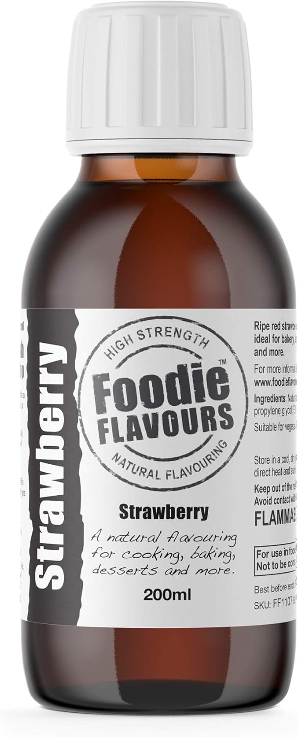 Strawberry Natural Flavouring 200ml Catering Size - Foodie Flavours ...