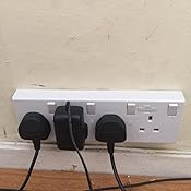 4 Way Switched Fused 13 Amp Converter Socket 1 or 2 Gang Sockets to 4 ...