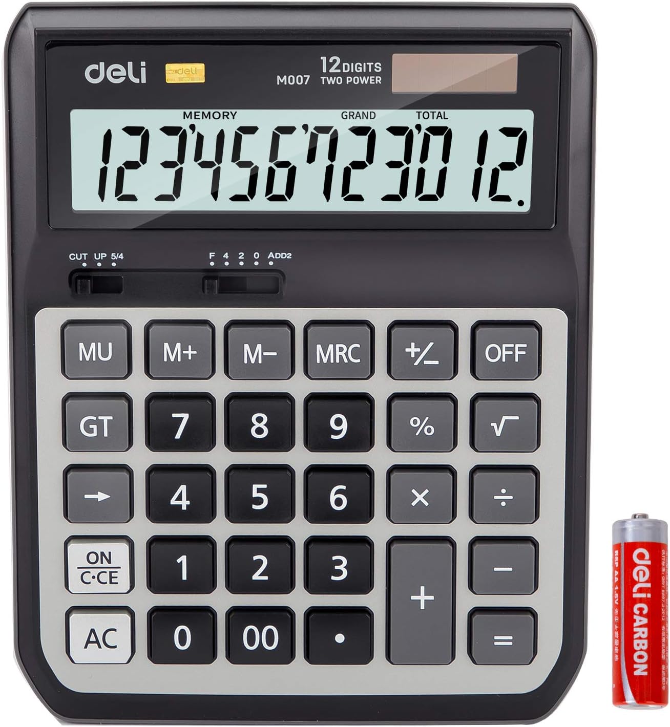 Amazon.com : Calculator, Deli Standard Function Desktop Basic Calculators with 12 Digit Large ...