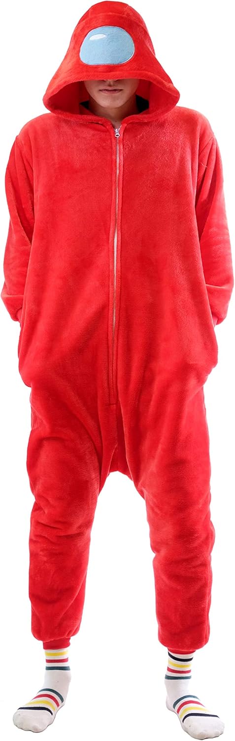 Among us kigurumi Among us merch crewmate pajama imposter (red, m ...