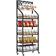 Amazon.com: QJSZMEI 5 Tier Snack Rack Display Stand, Metal Retail Chip ...