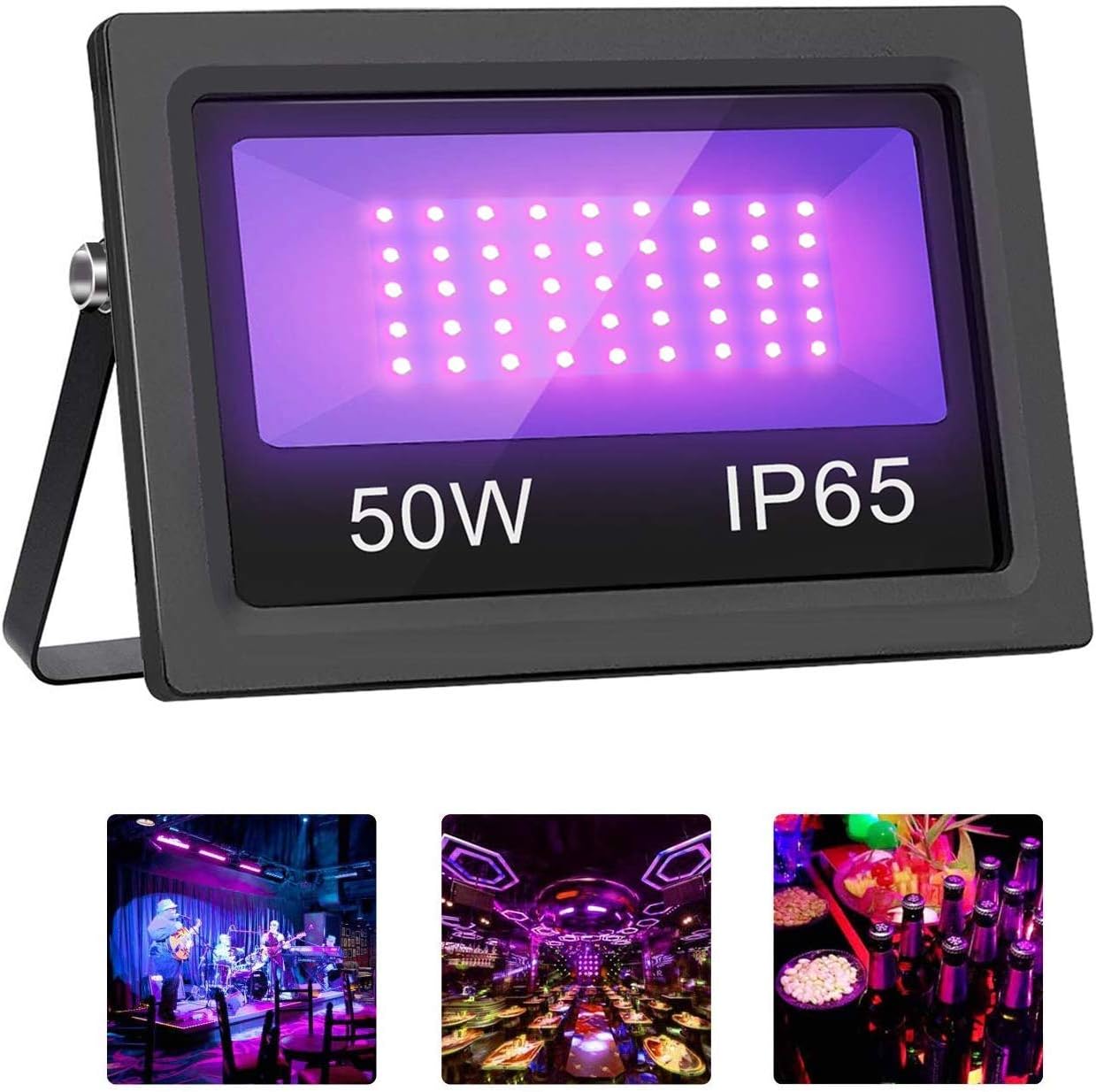 Amazon.com: 50W LED Black Light, Mrhua High Power Blacklight Floodlight ...