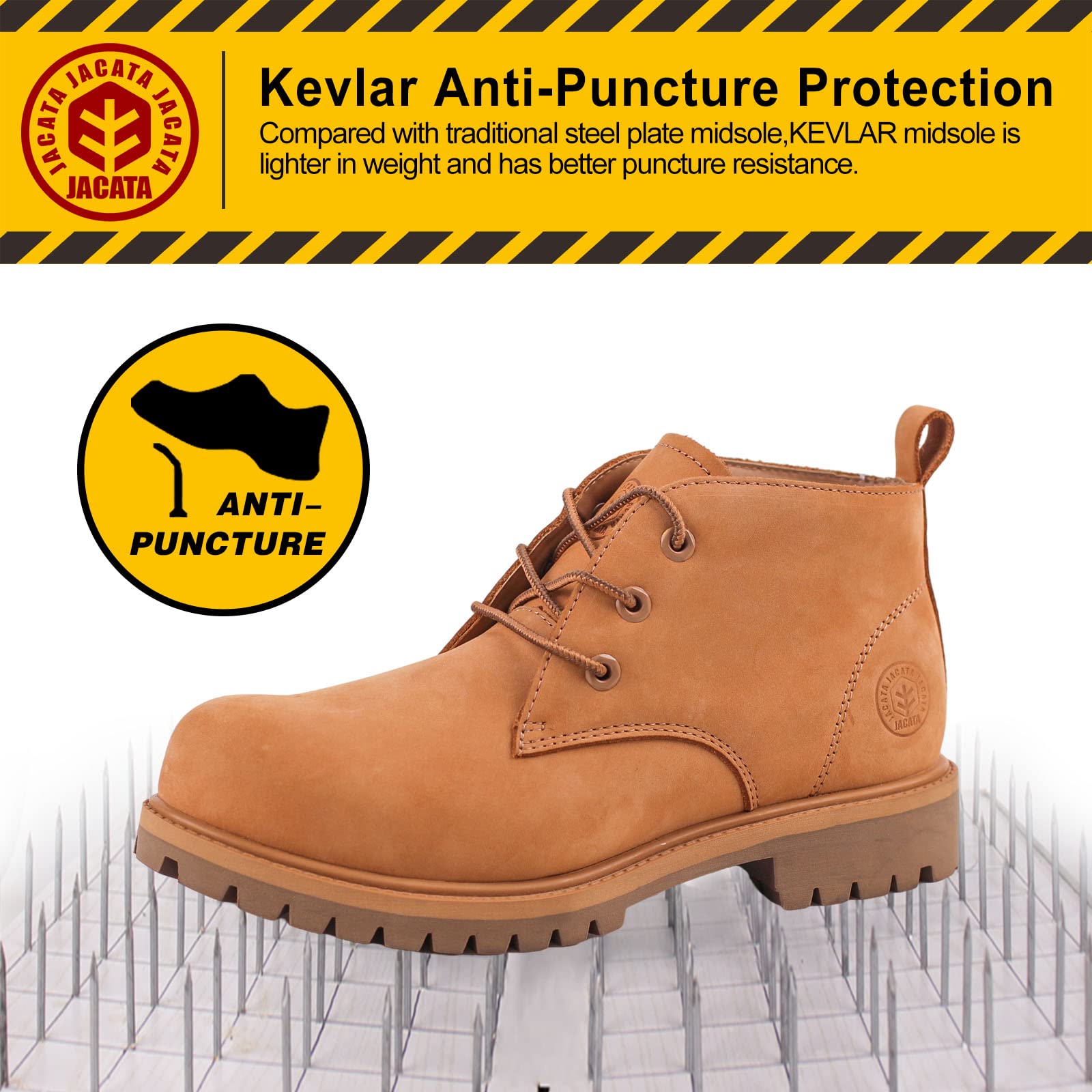 Mua Jacata Safety Construction Work Boots for Men Chukka,Kevlar Anti ...