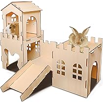 Large Rabbit Hutch Woiworco Extra Large Rabbit Castle - 3 House Wooden ...