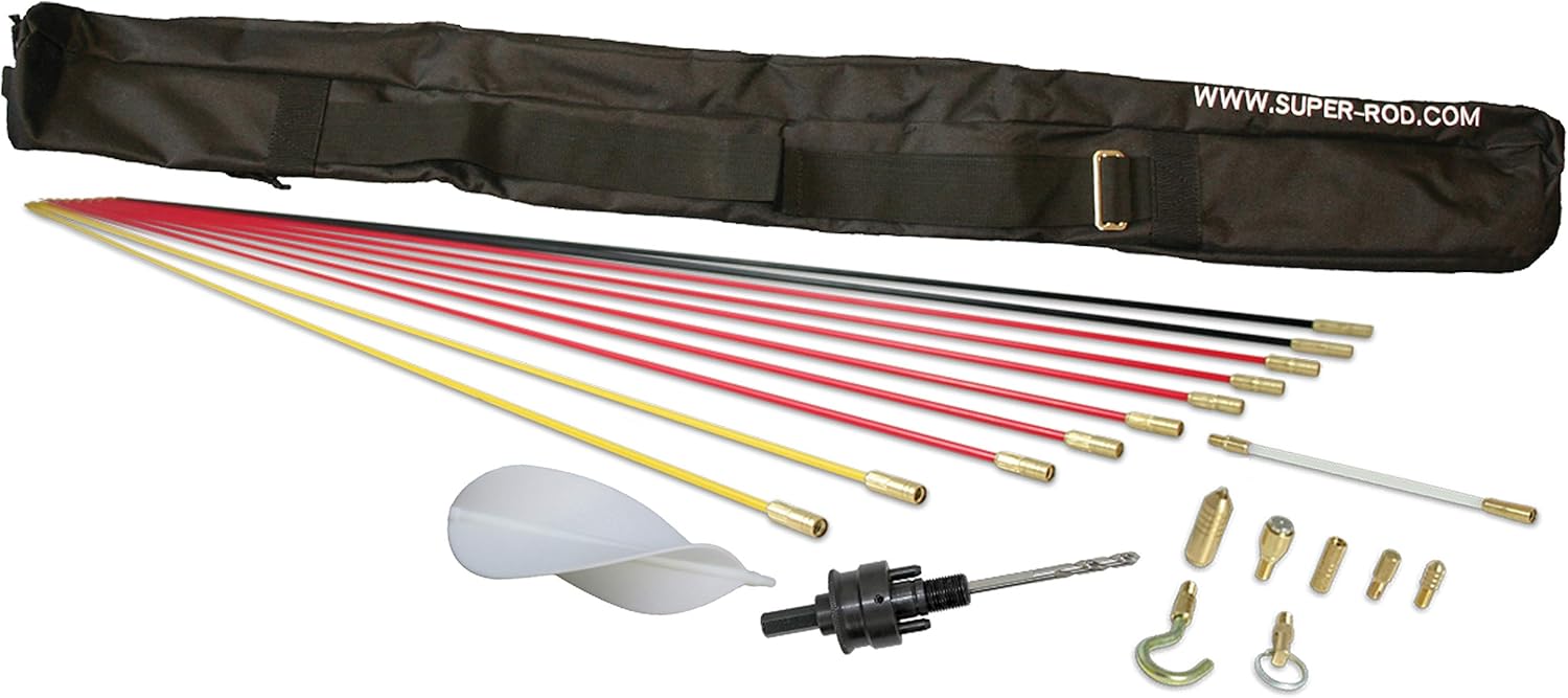 Super Rod Utility, Set Includes 10m, 52ft Installation Kit with 19 ...