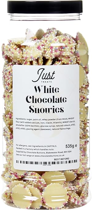 Traditional White Chocolate Snowies Gift Jar from the A-Z Retro Sweet ...